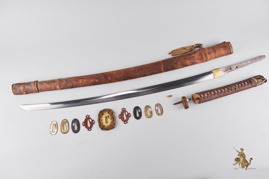 Japanese Gunto with Combat Cover and Capture Tag - Epic Artifacts