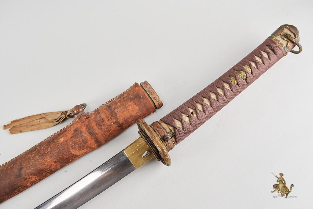 Japanese Gunto with Combat Cover and Capture Tag - Epic Artifacts