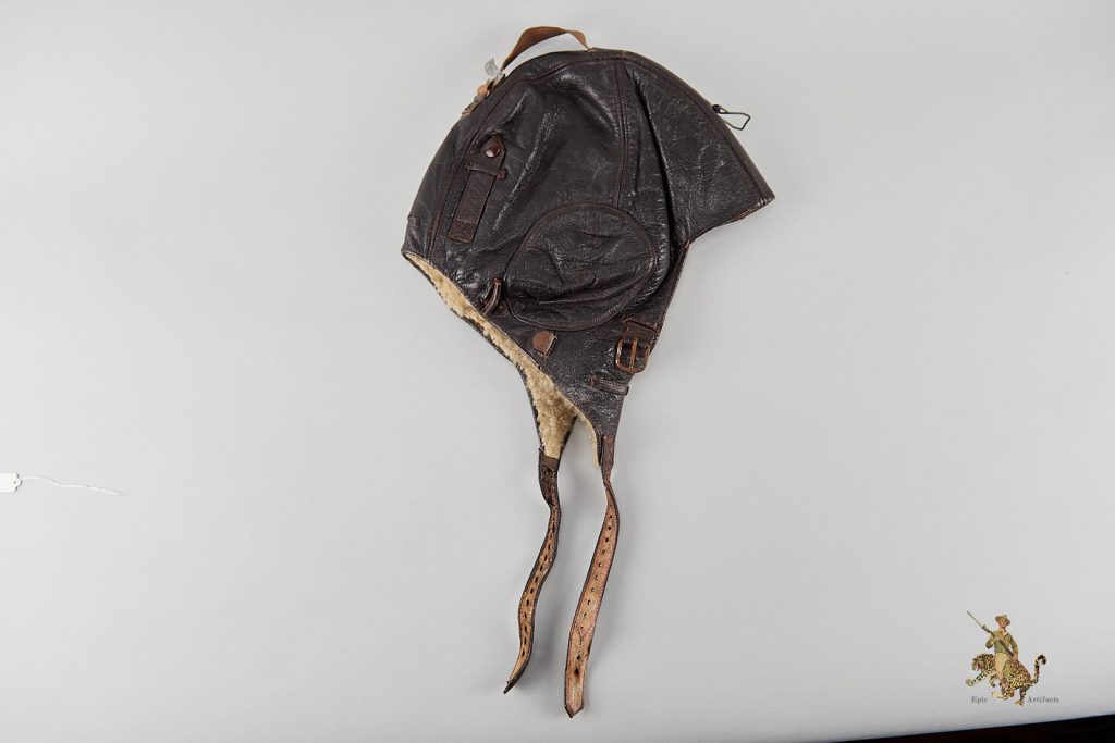 German Leather Flight Cap - Epic Artifacts - German WW2