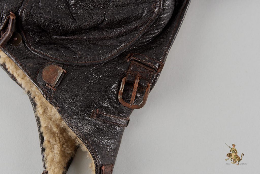 German Leather Flight Cap - Epic Artifacts - German WW2