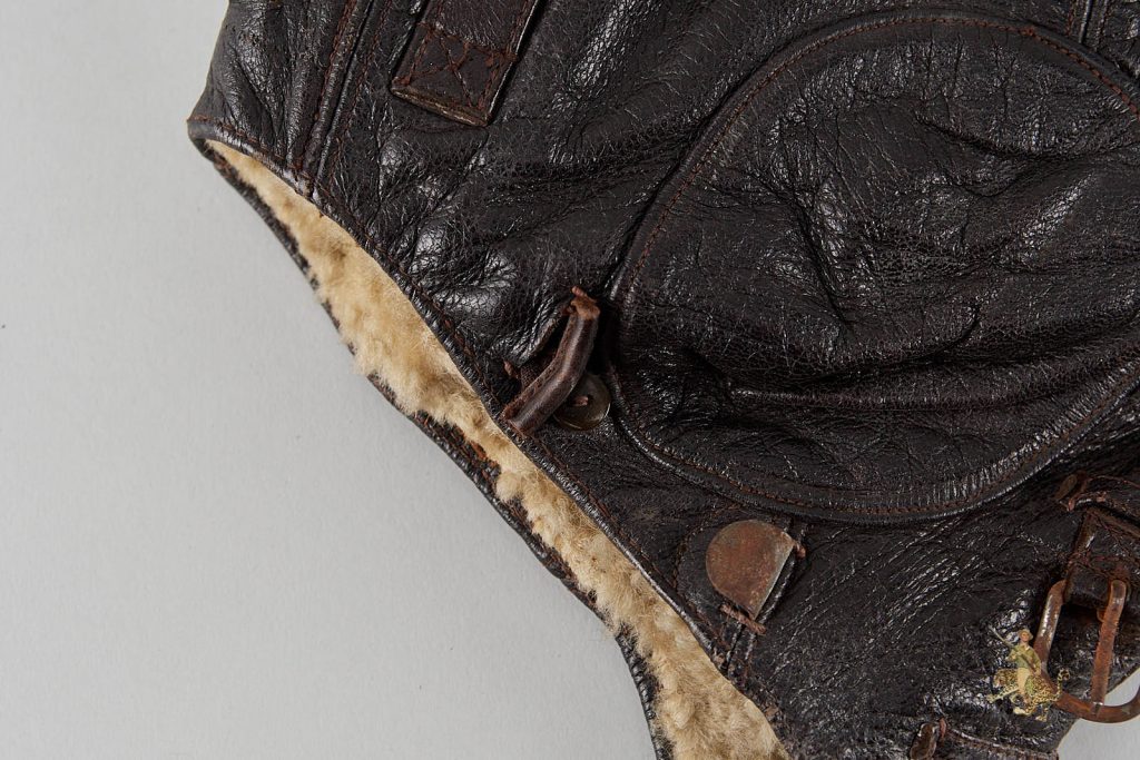 German Leather Flight Cap - Epic Artifacts - German WW2