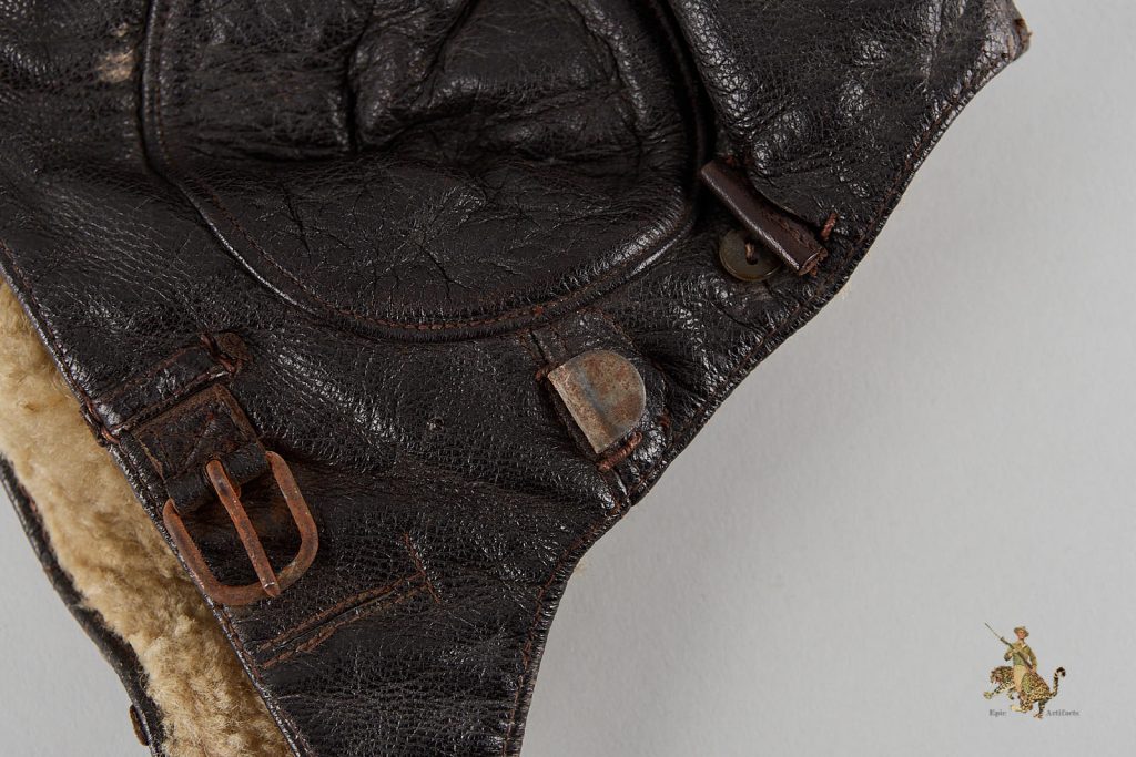 German Leather Flight Cap - Epic Artifacts - German WW2