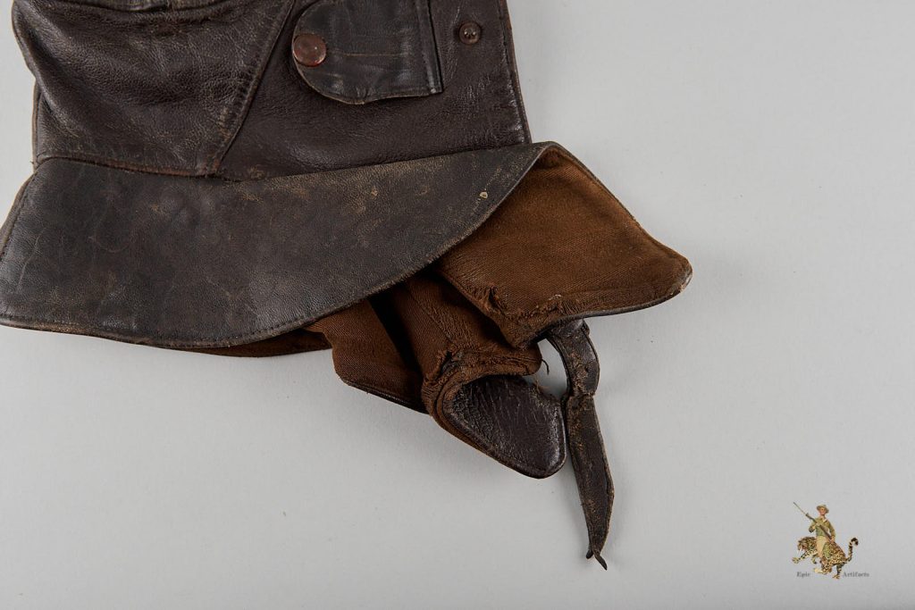 Japanese Leather Flight Cap - Epic Artifacts- Japanese WW2