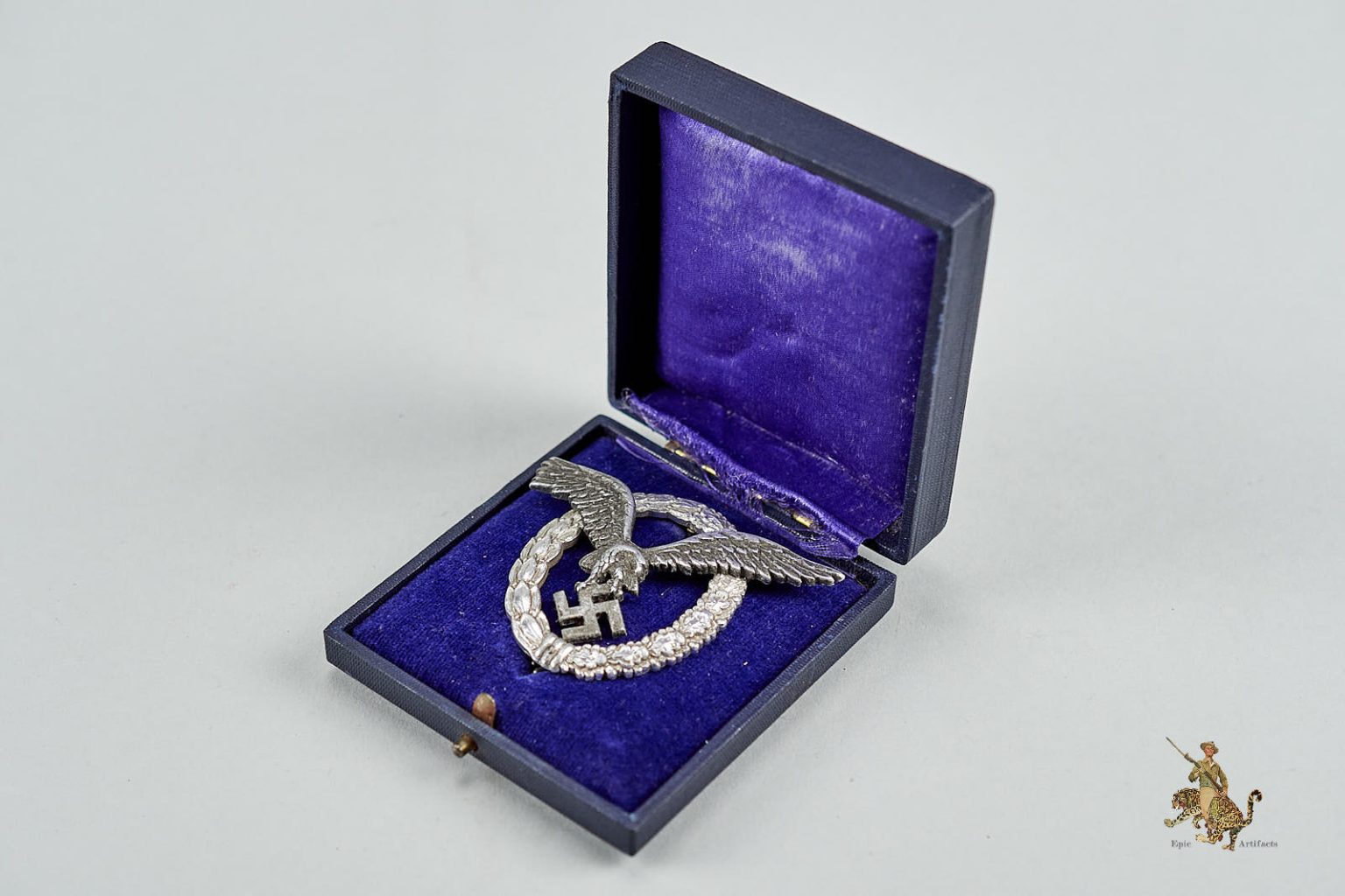 Cased Aluminum Assmann Pilot Badge - Epic Artifacts