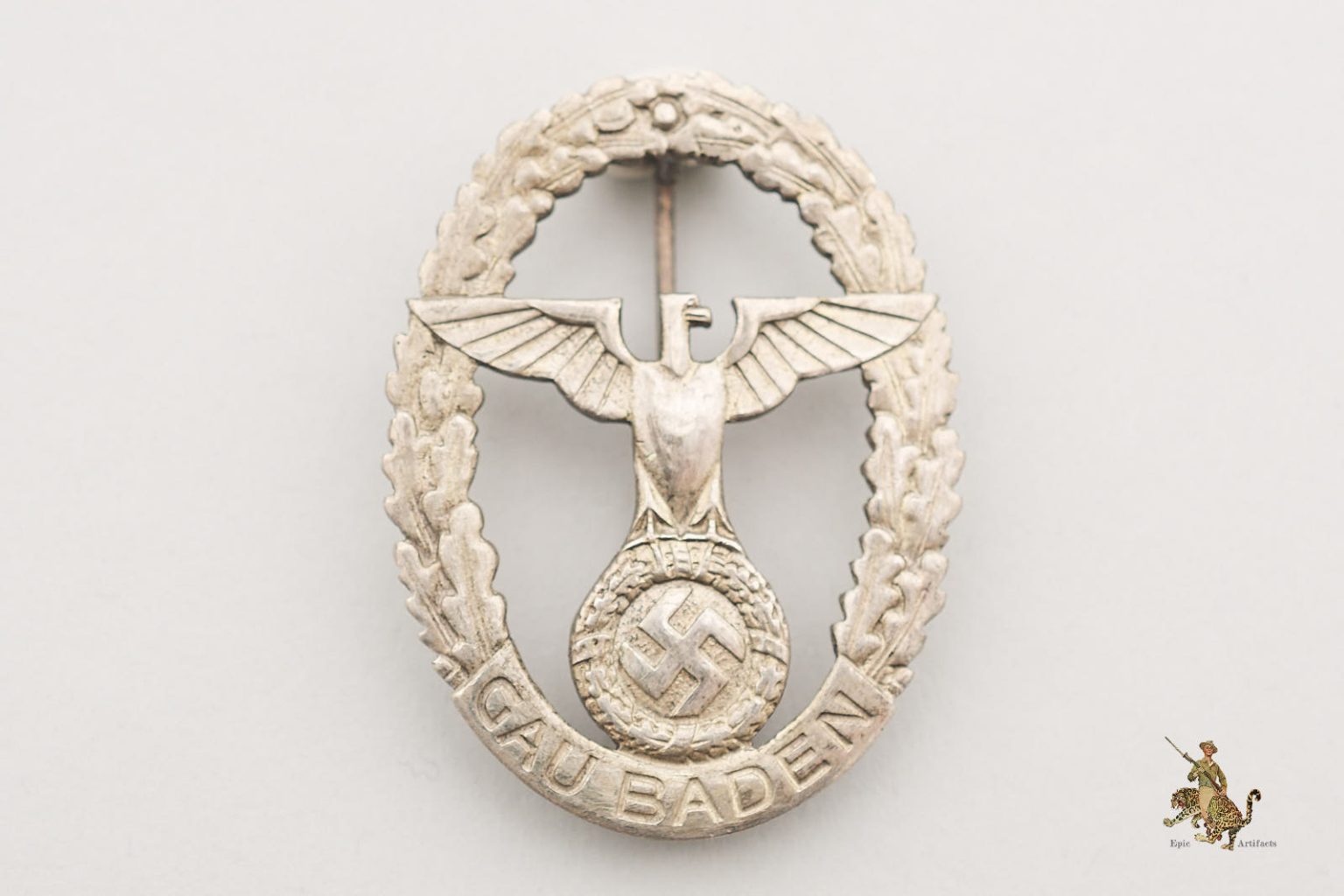 Baden Gau Badge 800 Marked - Epic Artifacts - German WW2