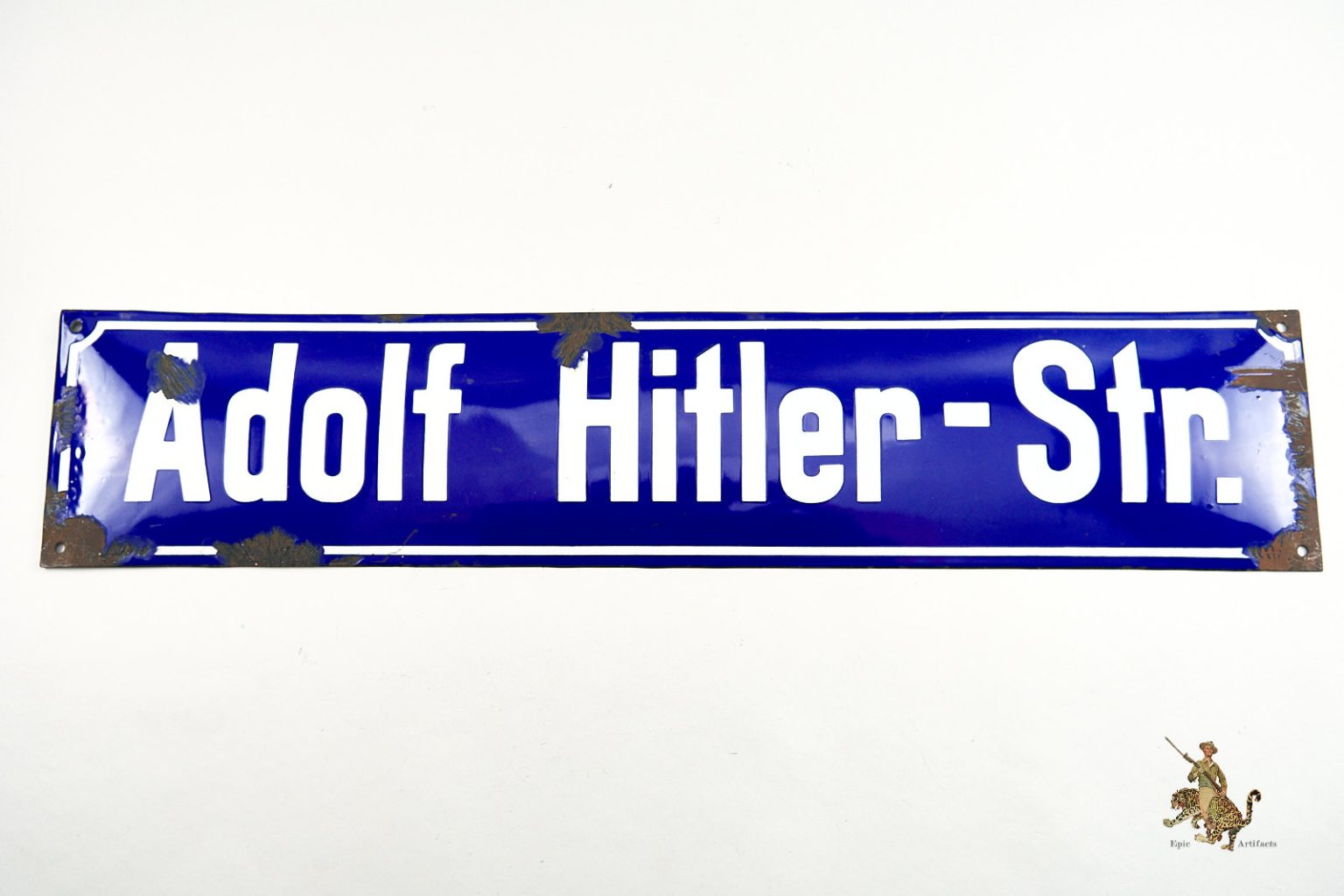 Adolf Hitler Street Sign - Epic Artifacts - Original WWII
