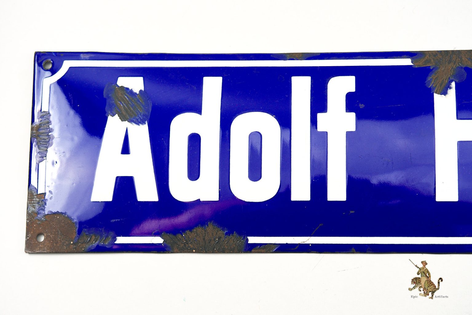 Adolf Hitler Street Sign - Epic Artifacts - Original WWII