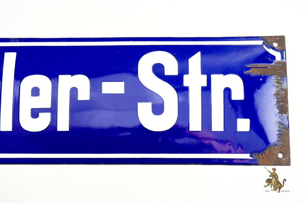 Adolf Hitler Street Sign - Epic Artifacts - Original WWII