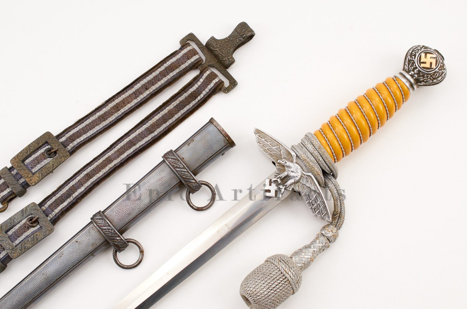 2nd Model Luftwaffe Dagger - Eickhorn with Hangers and Portepee