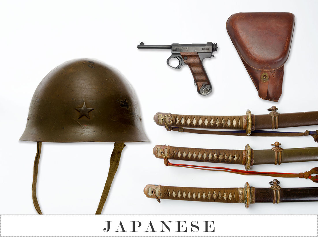 WWI & WWII German, American, Japanese uniforms, daggers, helmets, artifacts