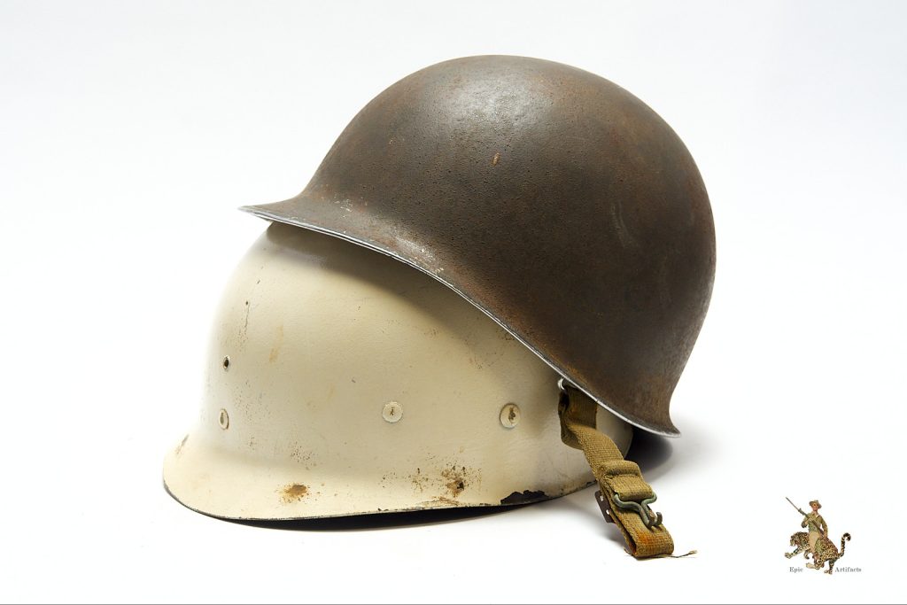 Front Seam Fixed Bale WW2 M1 Helmet - Epic Artifacts
