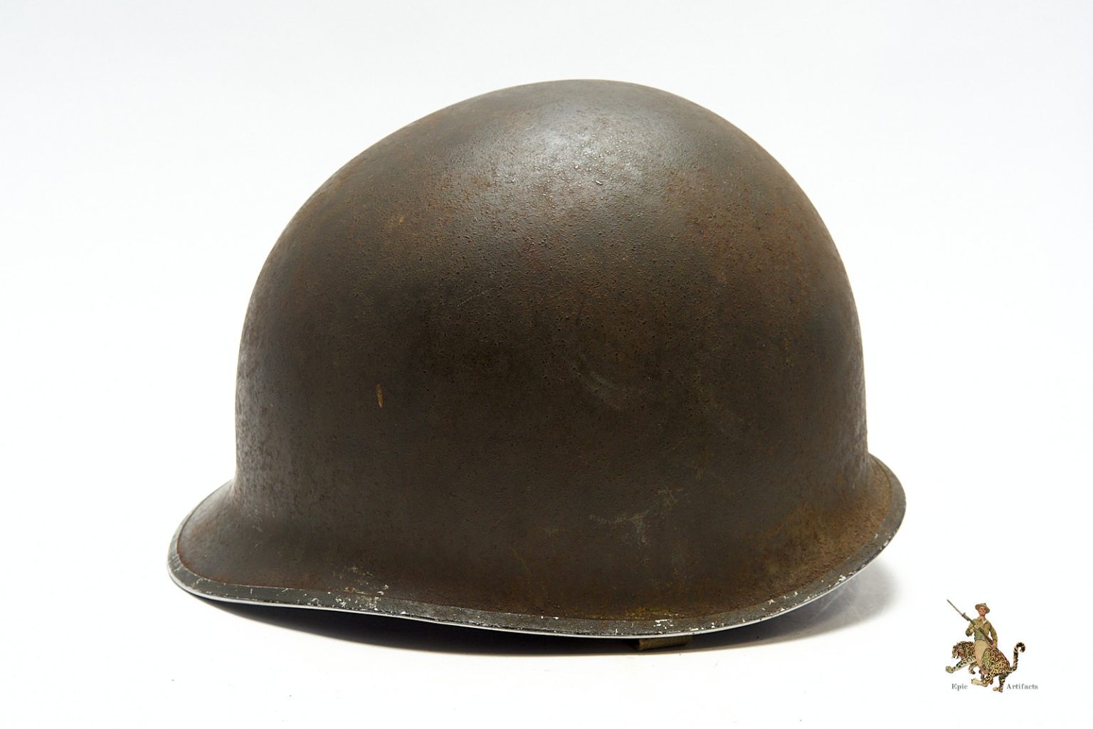 Front Seam Fixed Bale WW2 M1 Helmet - Epic Artifacts