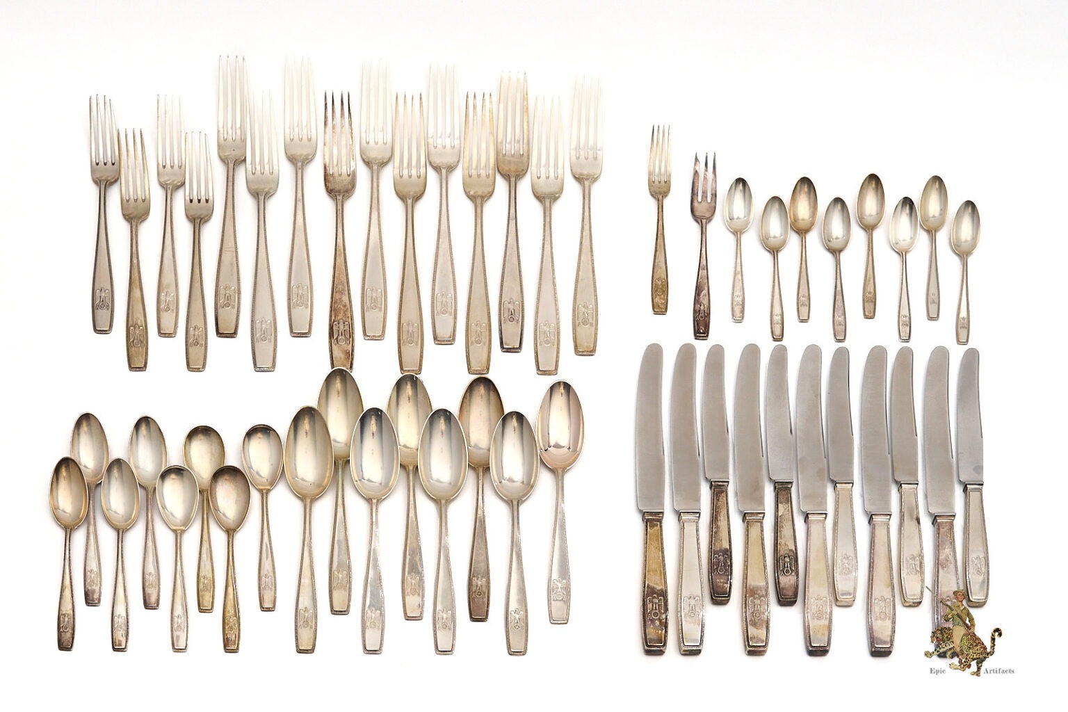 Adolf Hitler Formal Pattern Demitasse Spoon Silverware - Epic Artifacts