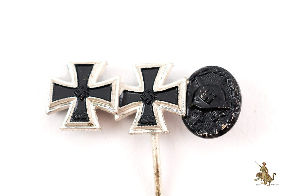 Iron Cross & Black Wound Badge Stickpin - Epic Artifacts