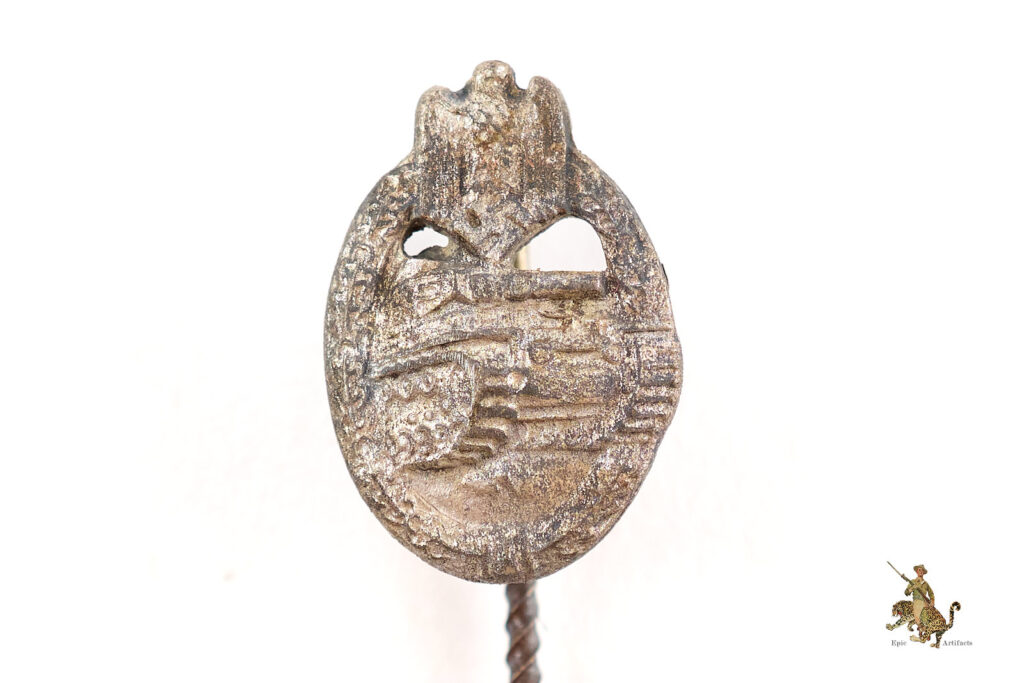 Panzer Assault Badge in Silver Stickpin - Epic Artifacts