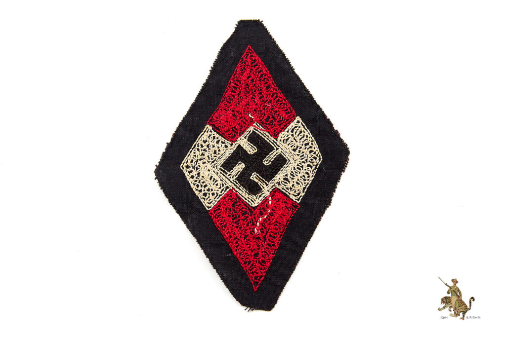 HJ Hitler Youth Diamond Insignia - Chain Stitch - Epic Artifacts